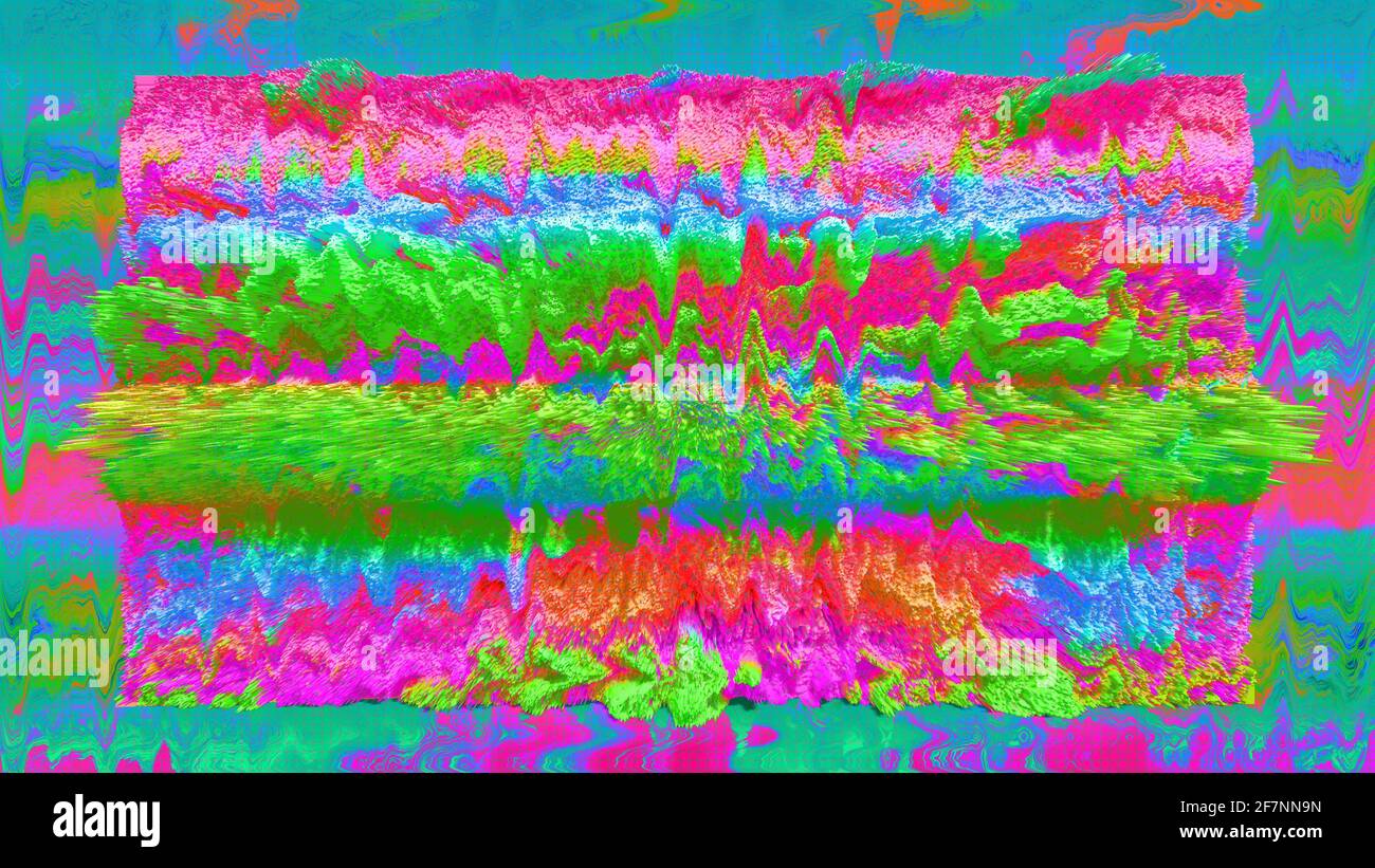 An abstract 3d psychedelic glitch art background image Stock Photo - Alamy