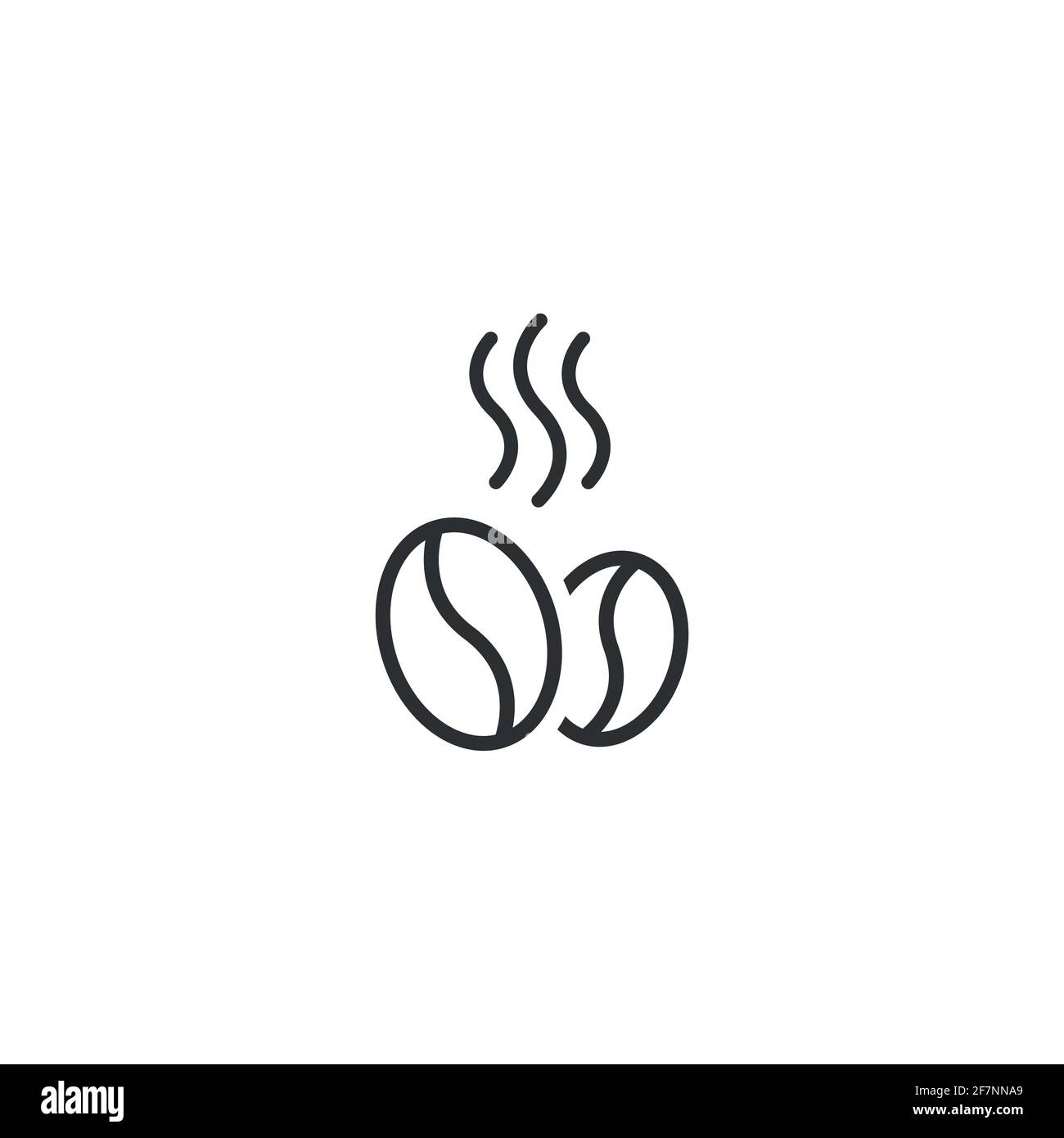 coffee beans icon. caffeine symbol. Flat vector illustration isolated ...