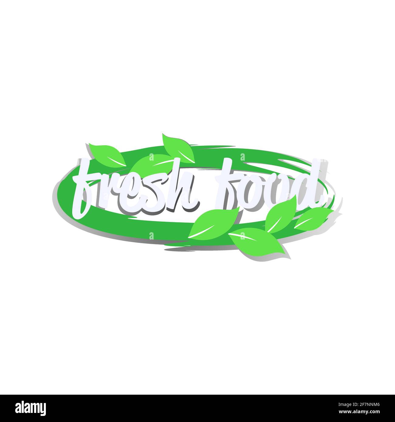 natural product sticker organic healthy vegan market logo fresh food ...