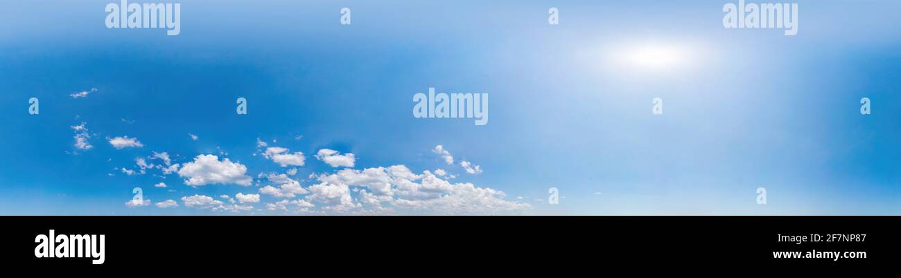 sky panorama with light clouds in Seamless spherical equirectangular ...