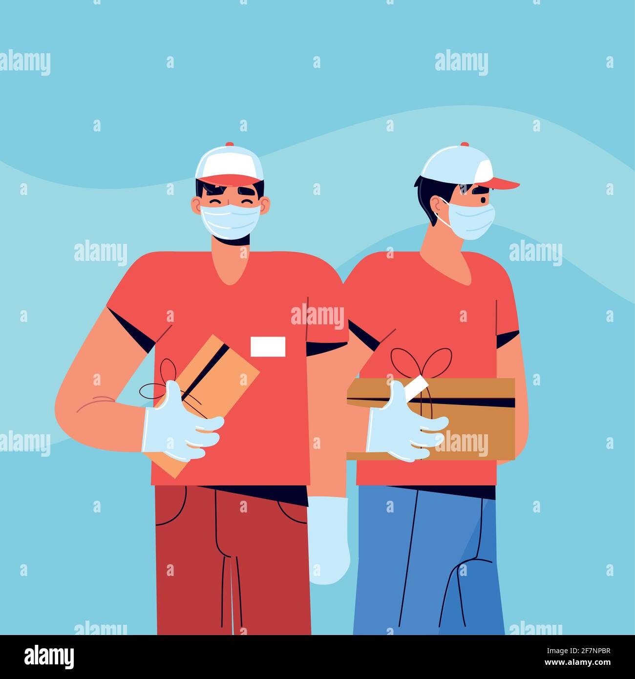 safe delivery workers Stock Vector Image & Art - Alamy