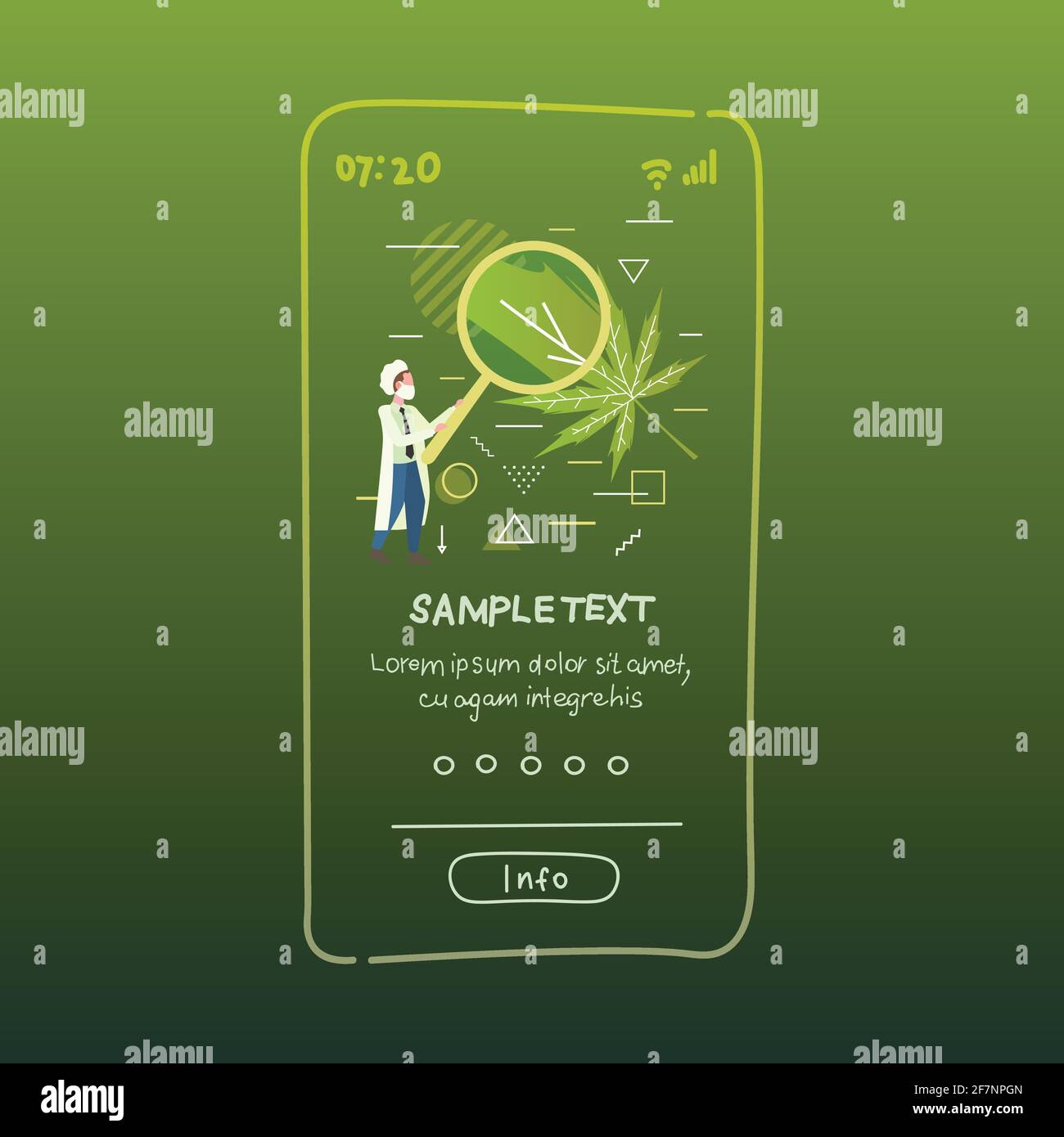 Male researcher using mobile Stock Vector Images - Alamy