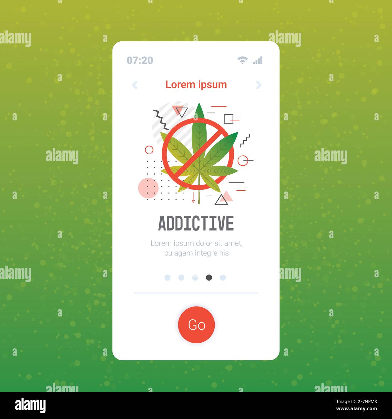 ban drug sign cannabis prohibition icon stop drugs consumption concept ...