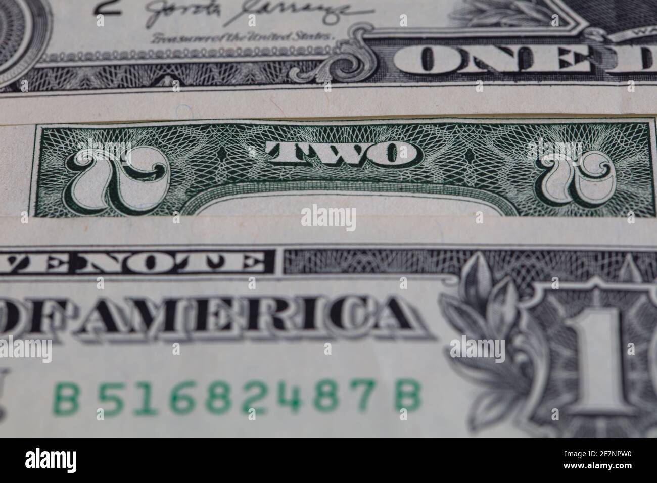Closeup back two dollar bill hi-res stock photography and images - Alamy