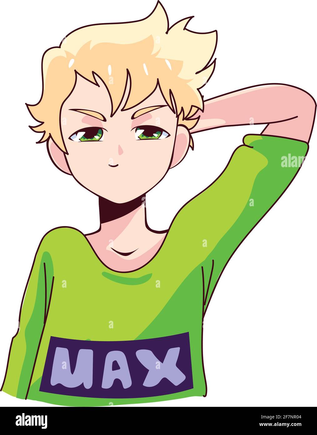 Boy anime male manga cartoon Stock Vector Images - Alamy