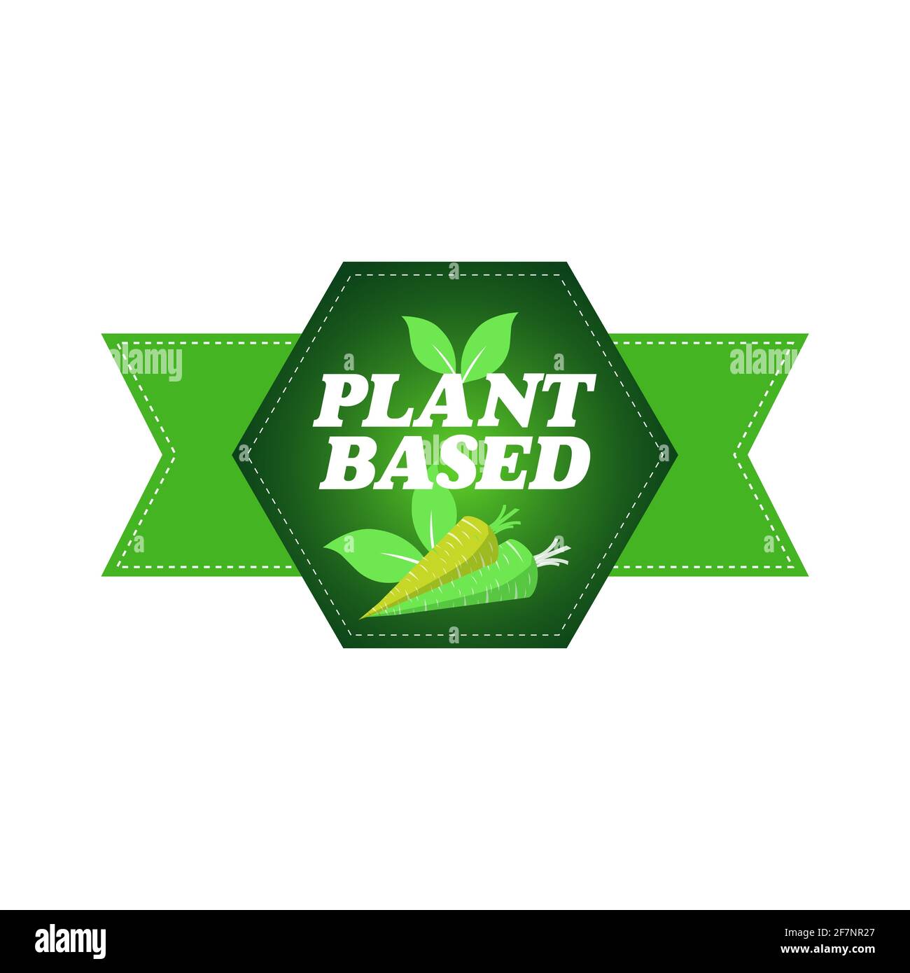 plant based natural product sticker organic healthy vegan market logo ...
