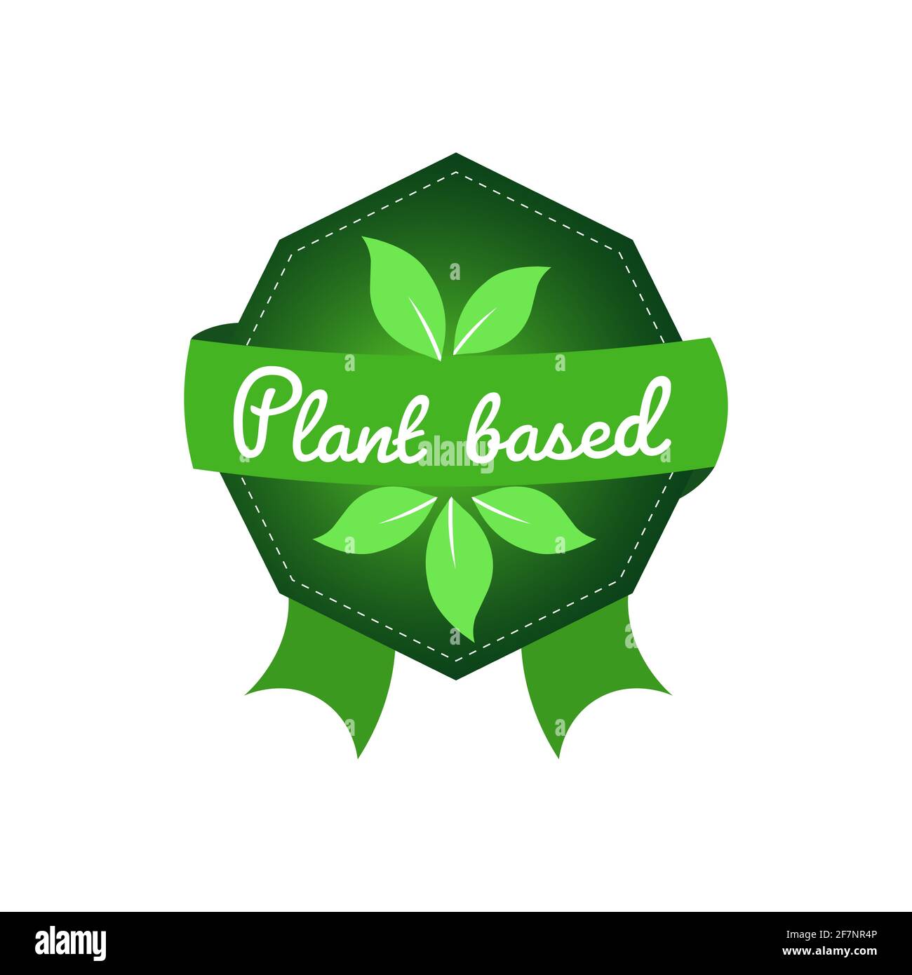 plant based natural product sticker organic healthy vegan market logo ...