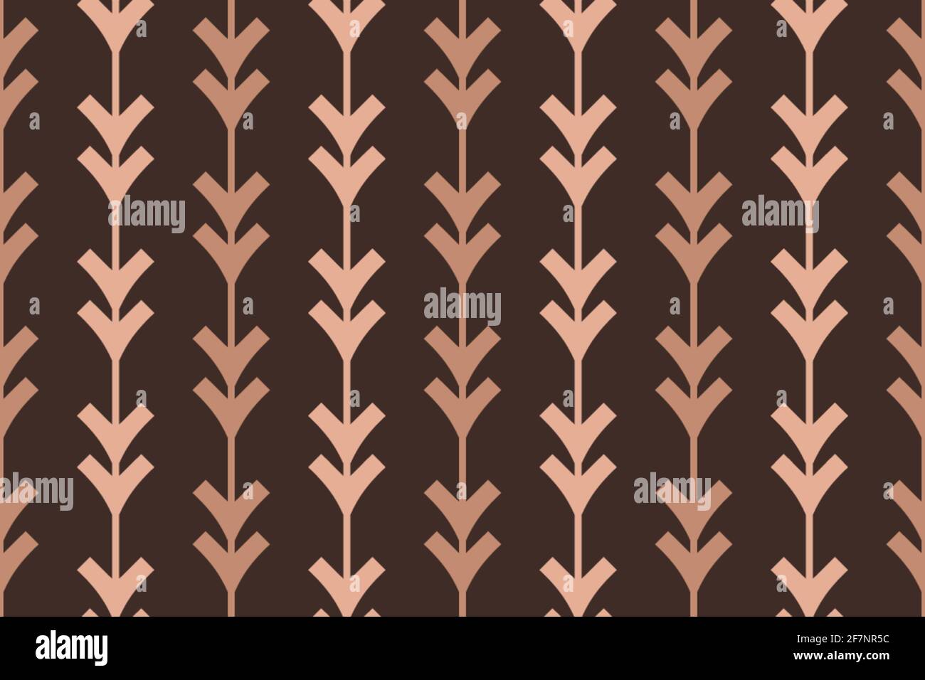 Curved v-shaped arrowheads in earthy tones on dark brown for printed ...