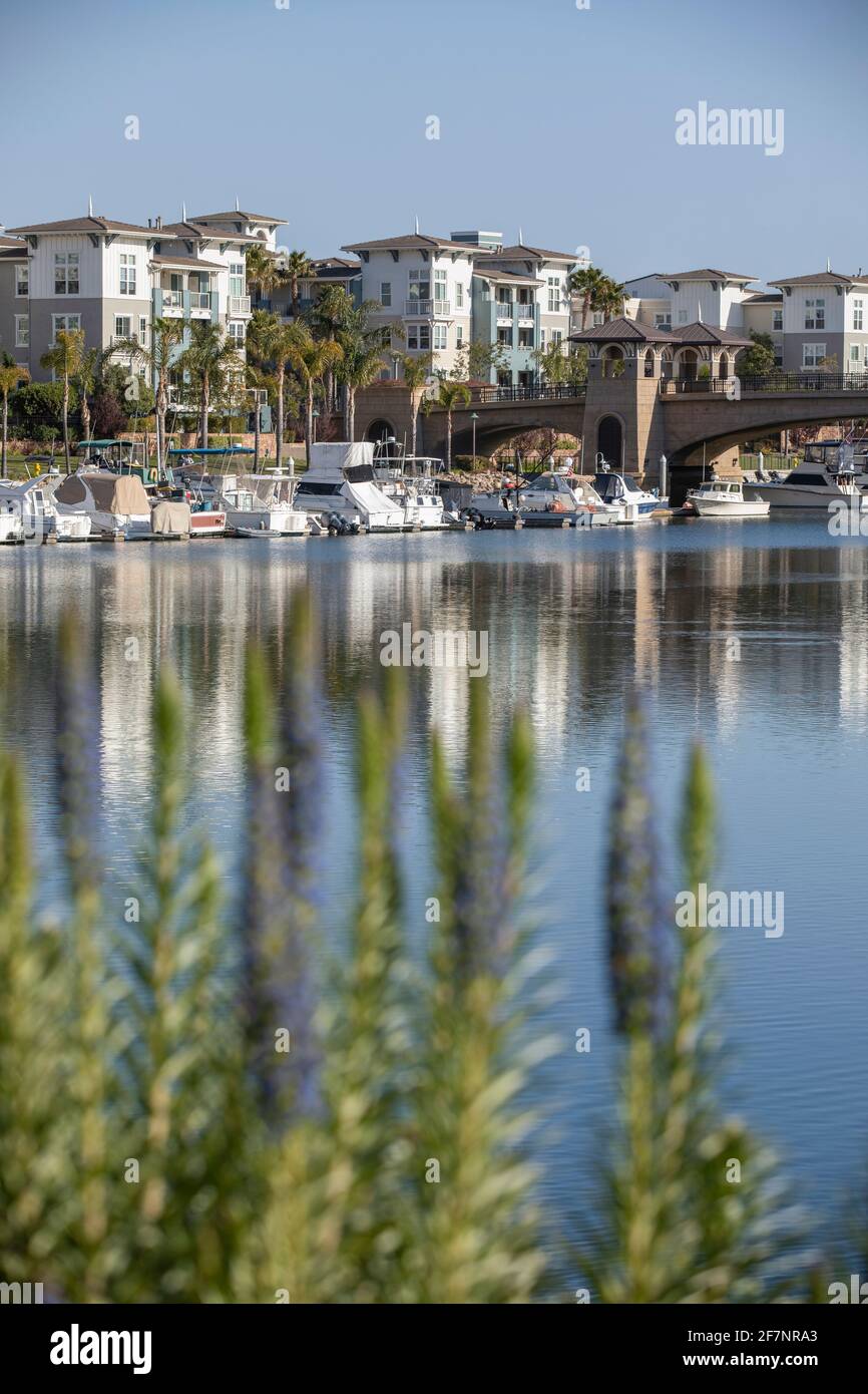 Day time view of the coastal skyline of Oxnard, California, USA Stock ...