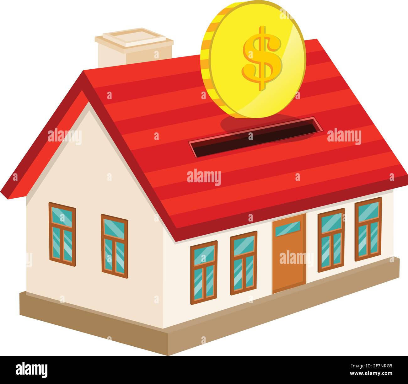 Dollar house on white Stock Vector Images - Alamy