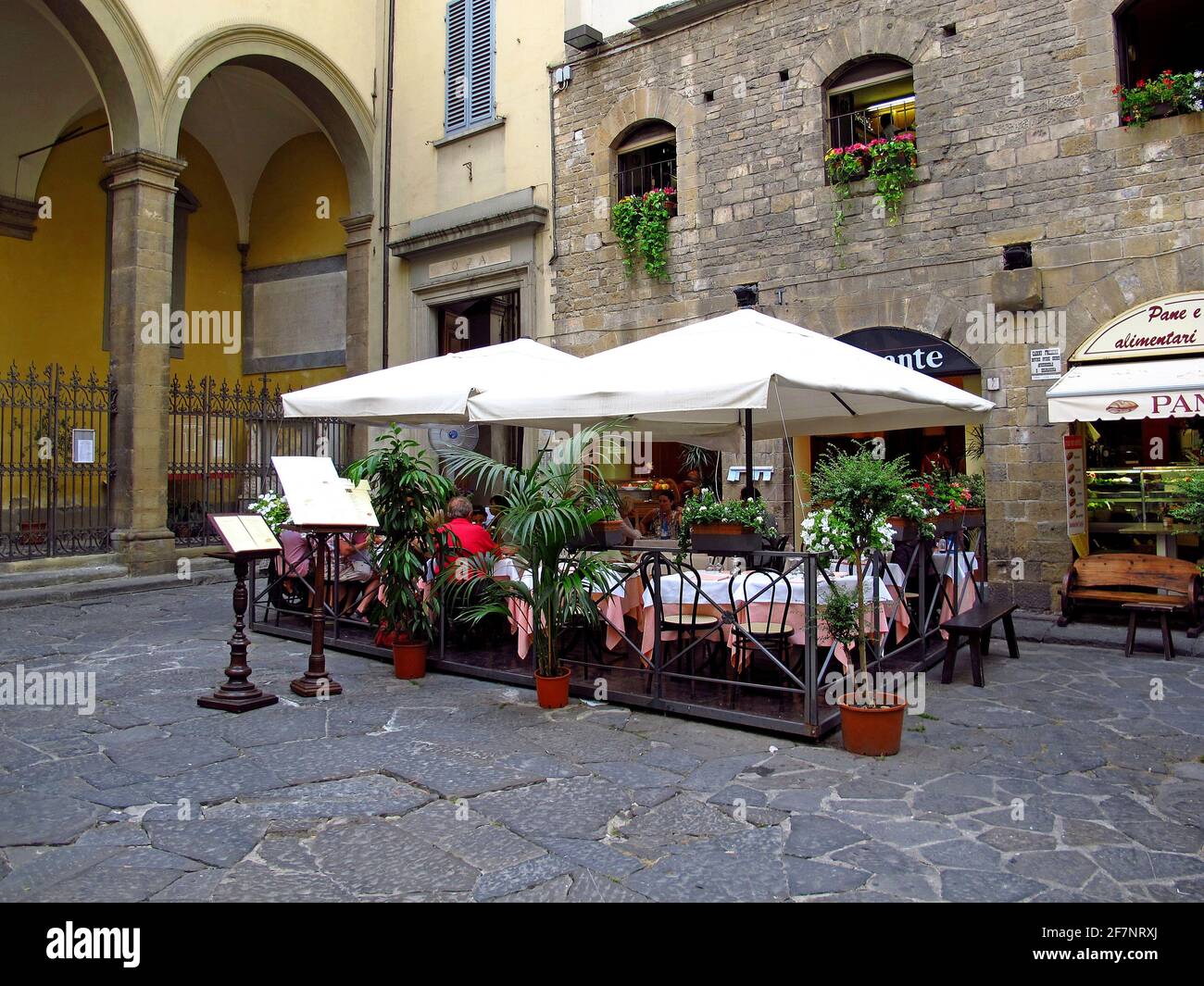 The Cafe on the street of Florence, Italy Stock Photo - Alamy