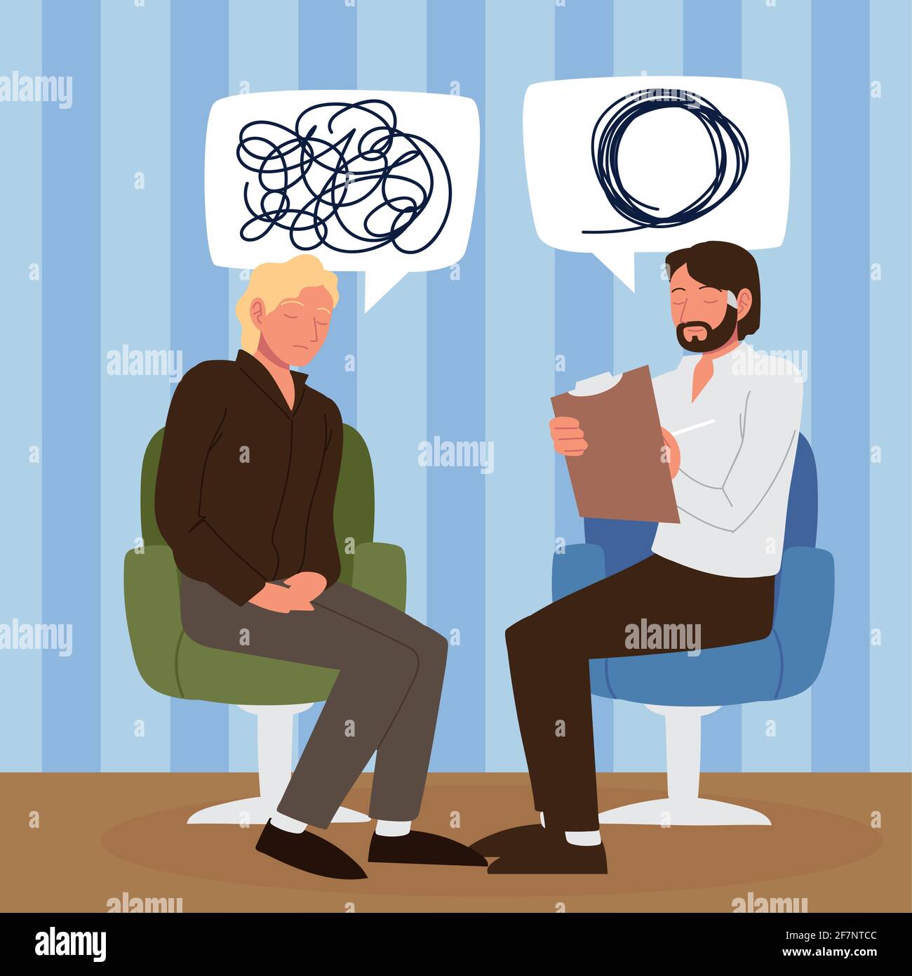 therapist patient talking Stock Vector Image & Art - Alamy