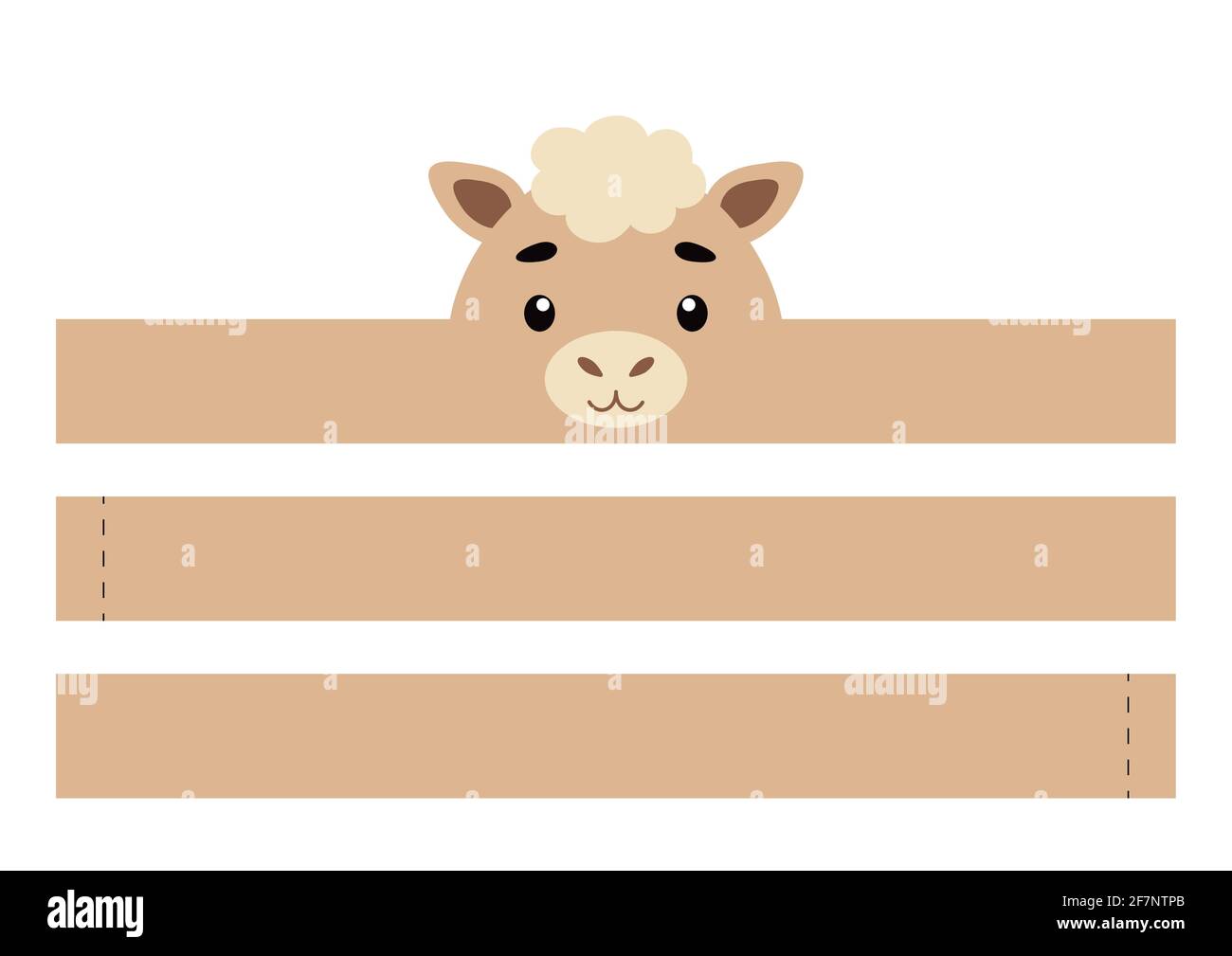 Printable alpaca paper crown. Party headband die cut template for ...