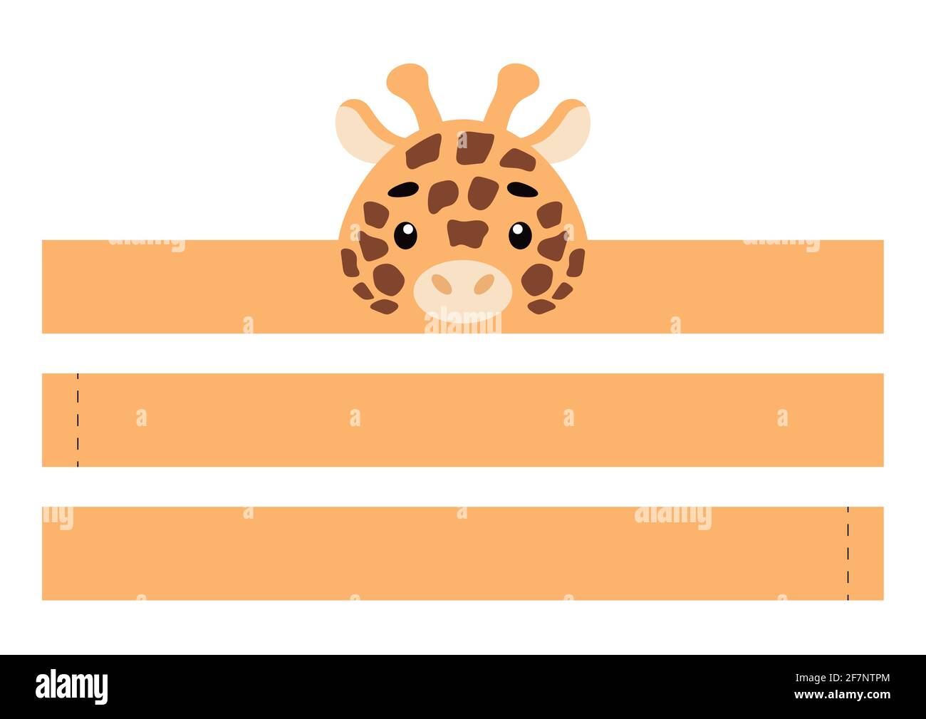 Printable giraffe paper crown. Party headband die cut template for ...