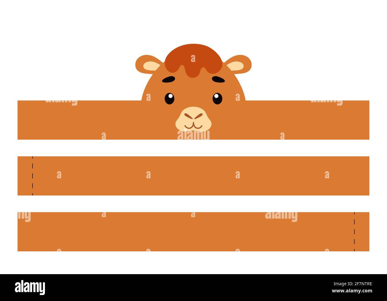 Printable camel paper crown. Party headband die cut template for ...