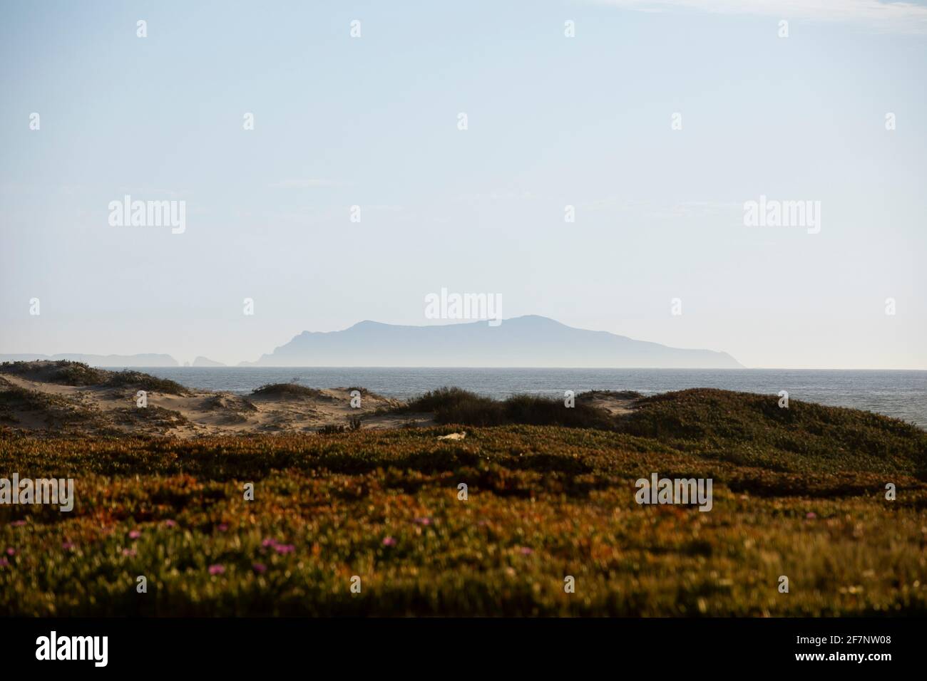 Late afternoon view of the Channel Islands along the coast of Oxnard ...
