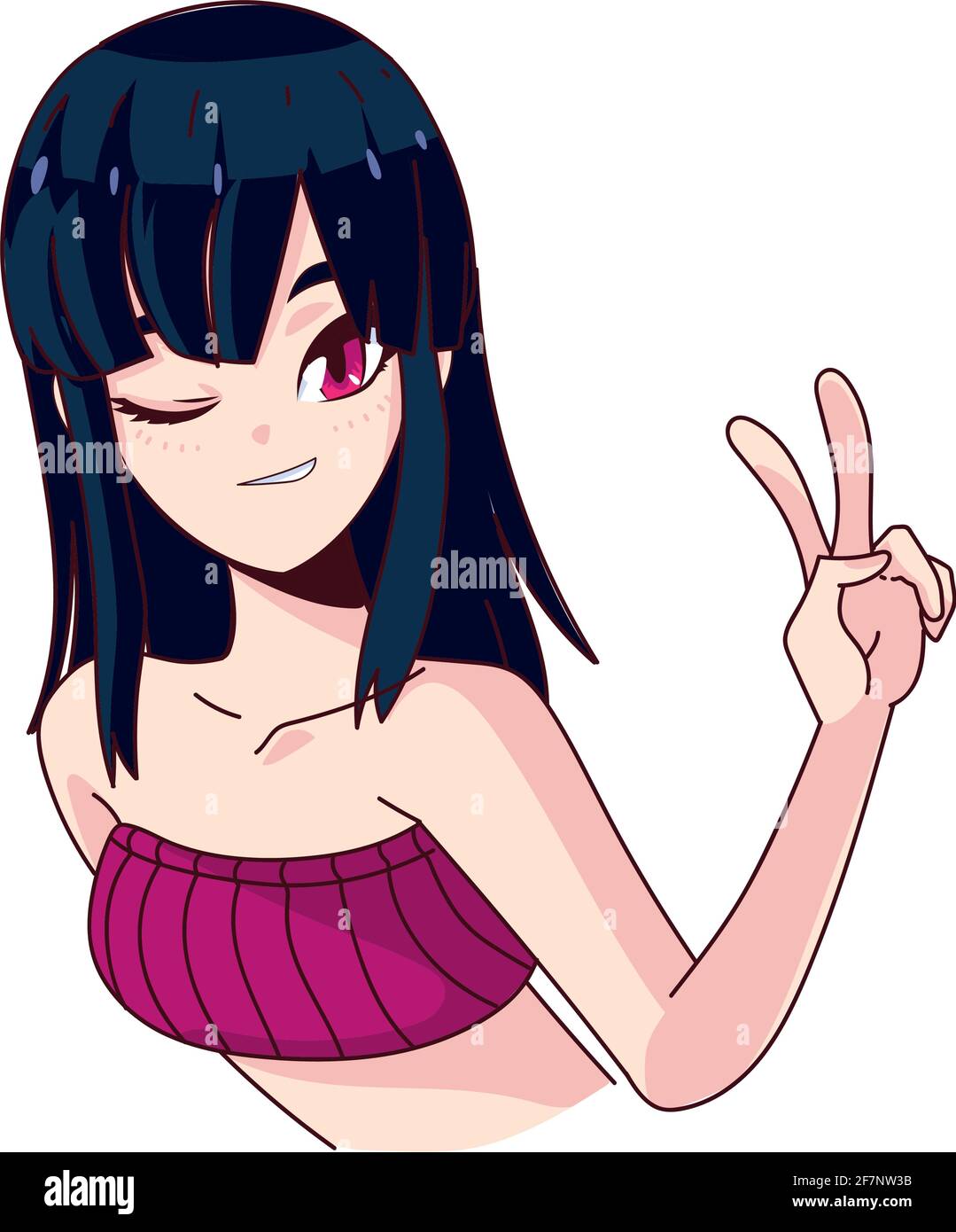 Beautiful Girl Manga Stock Vector Image And Art Alamy 9464