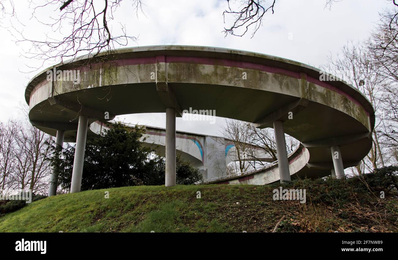 Footbridge over the Expressway in West bromwich, West Midlands, England ...