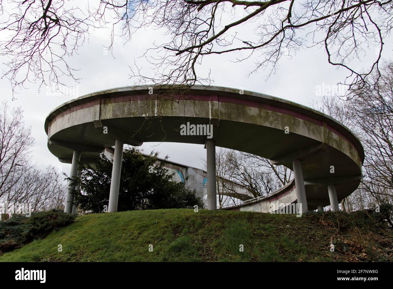 Footbridge over the Expressway in West bromwich, West Midlands, England ...
