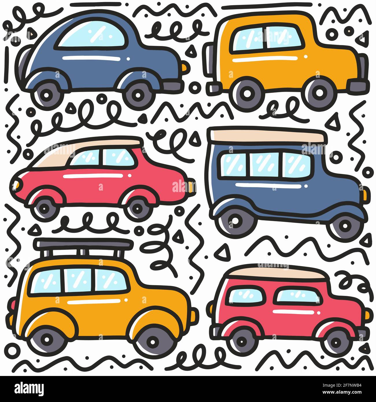 hand drawn transportation doodle set Stock Vector Image & Art - Alamy