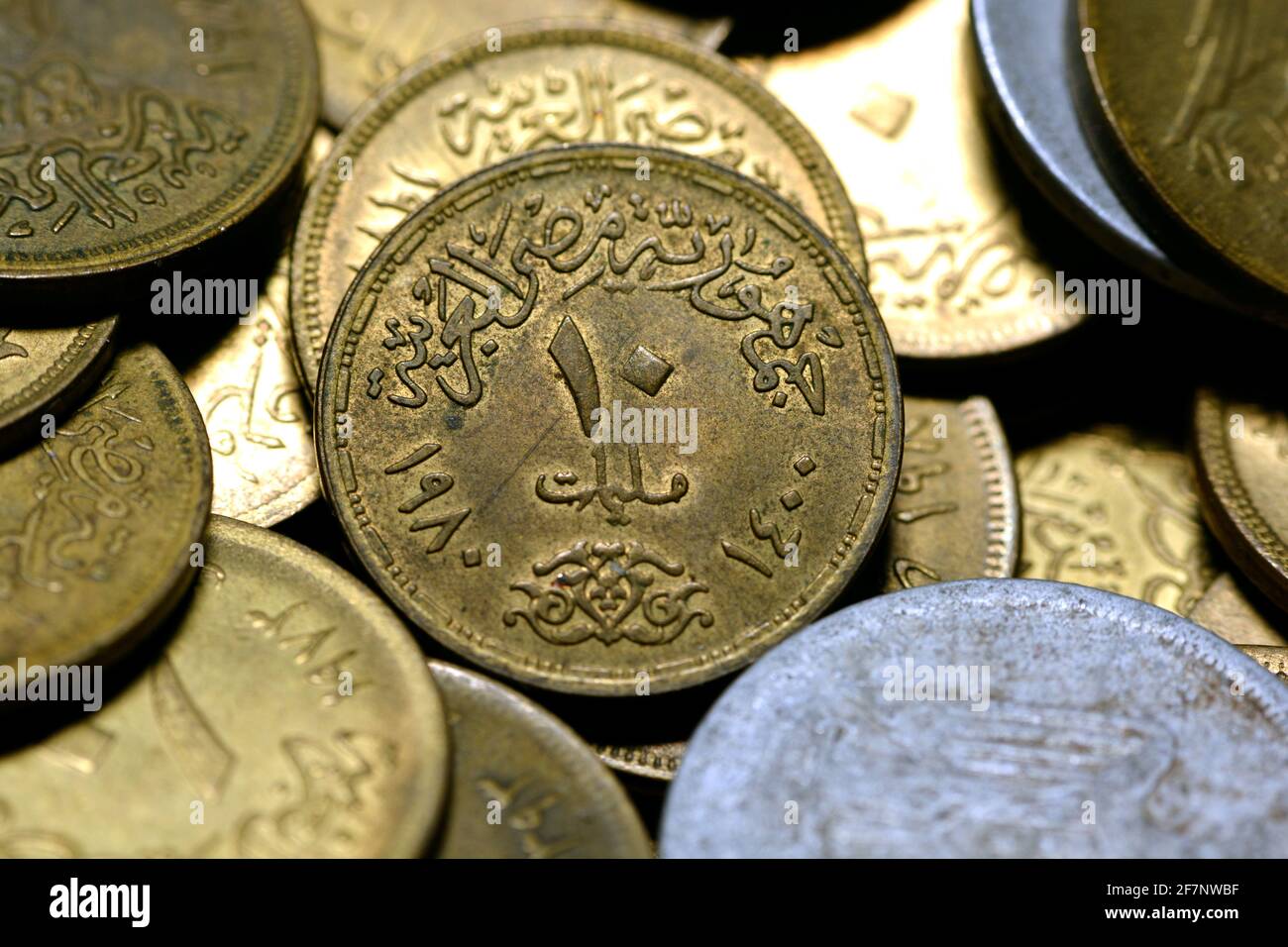 collection of old Egyptian coins background Stock Photo - Alamy