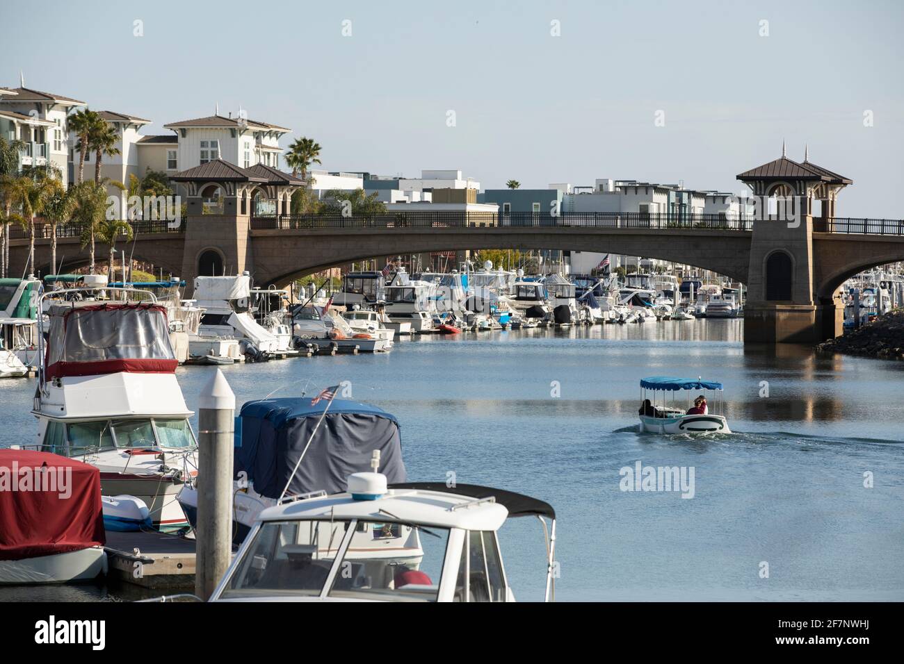 Day time view of the coastal skyline of Oxnard, California, USA Stock ...