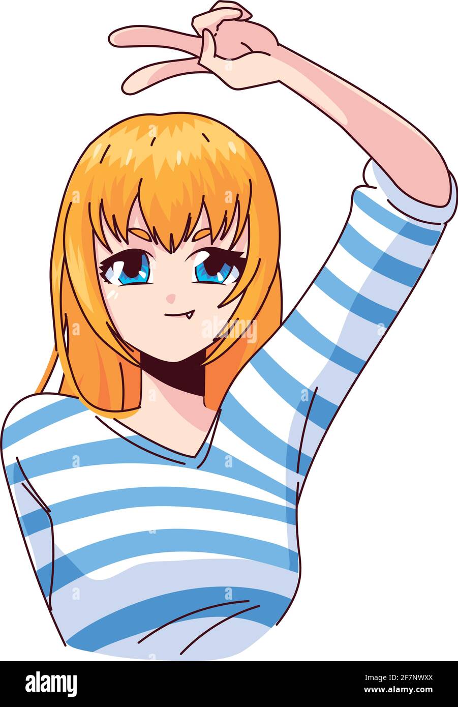 young woman manga Stock Vector Image & Art - Alamy