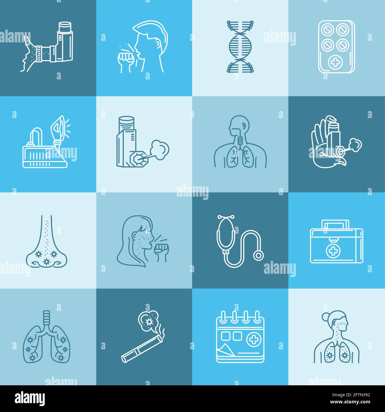 asthma square icons Stock Vector Image & Art - Alamy