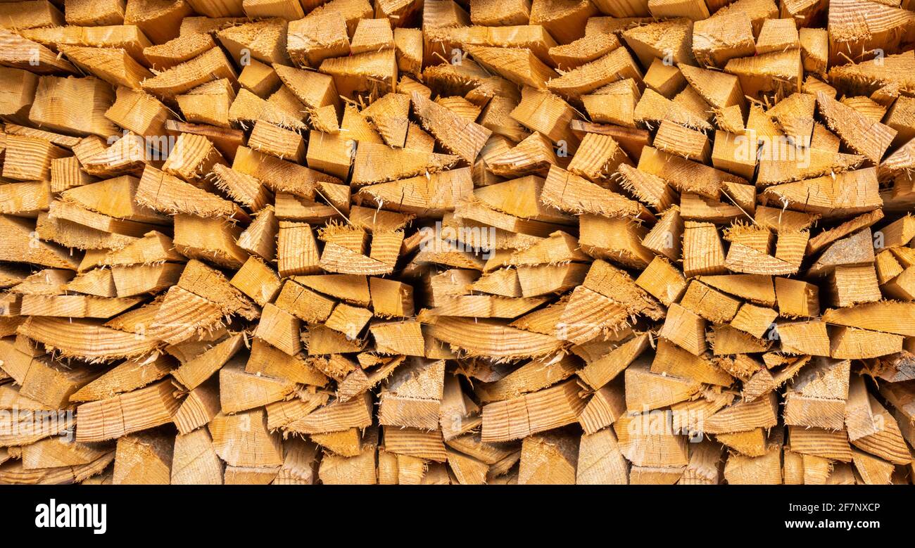 Wood pile background texture. Horizontal banner wallpaper Stock Photo ...