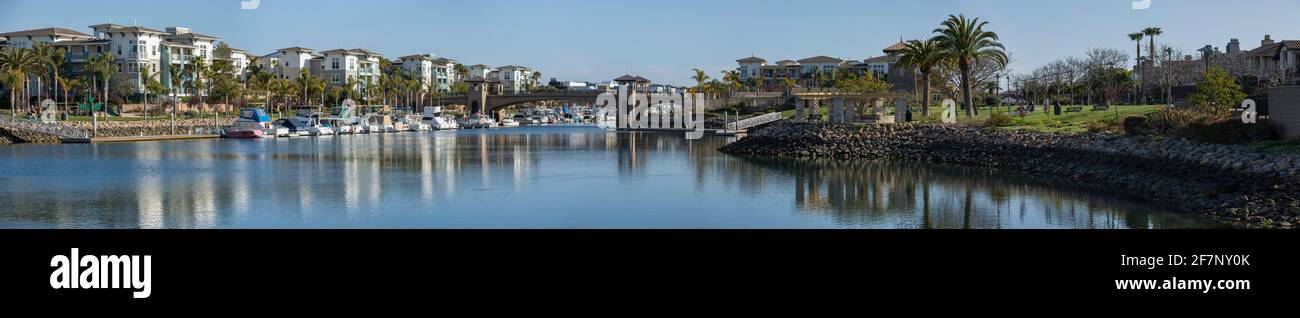 Day time view of the coastal skyline of Oxnard, California, USA Stock ...