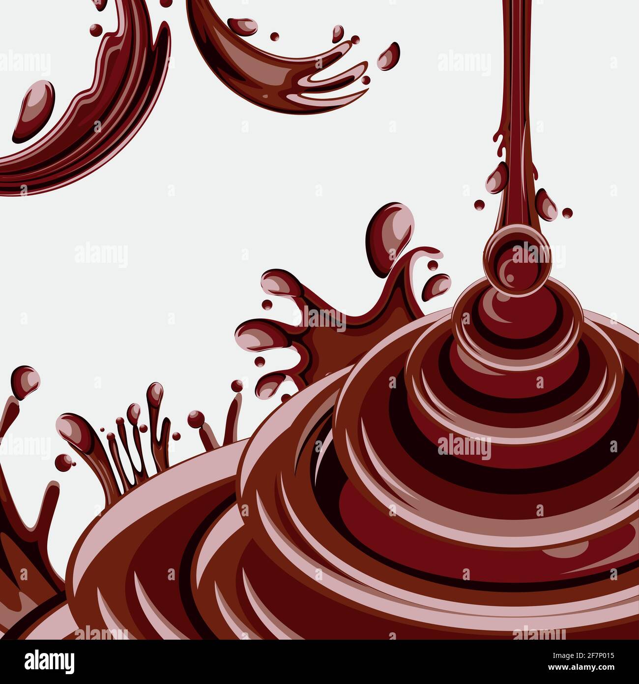 falling chocolate splashes Stock Vector Image & Art - Alamy