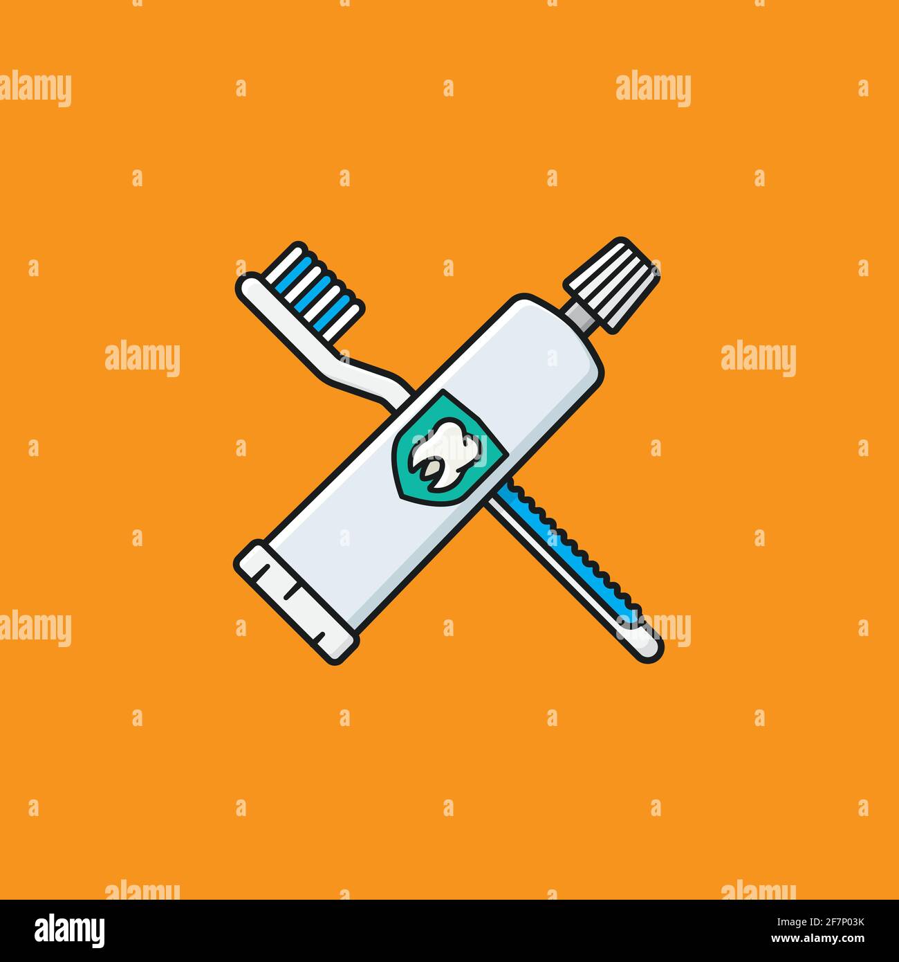 toothbrush and toothpaste tube vector illustration for National Brush ...