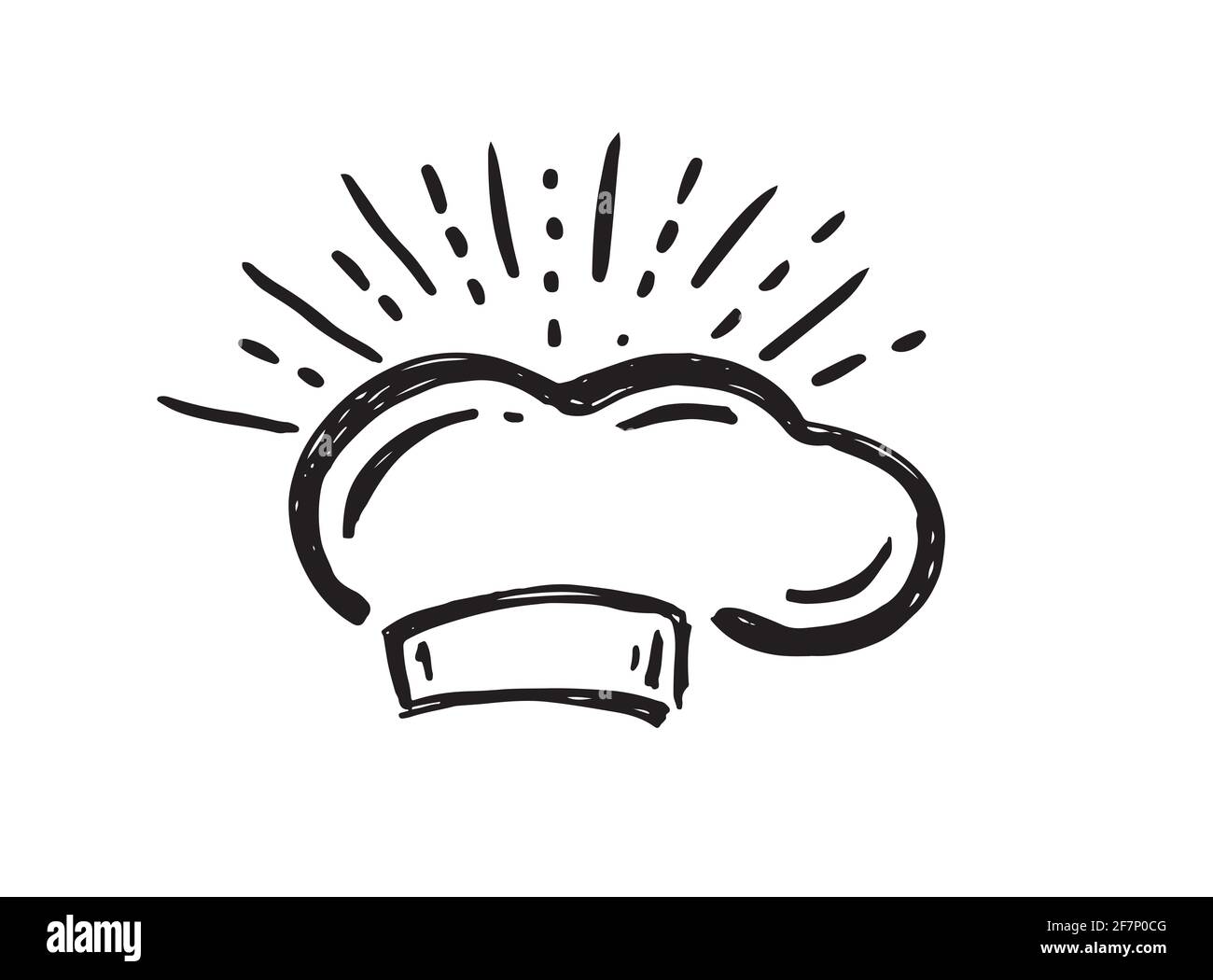 Chef hat, hand drawn style, vector illustration Stock Photo - Alamy
