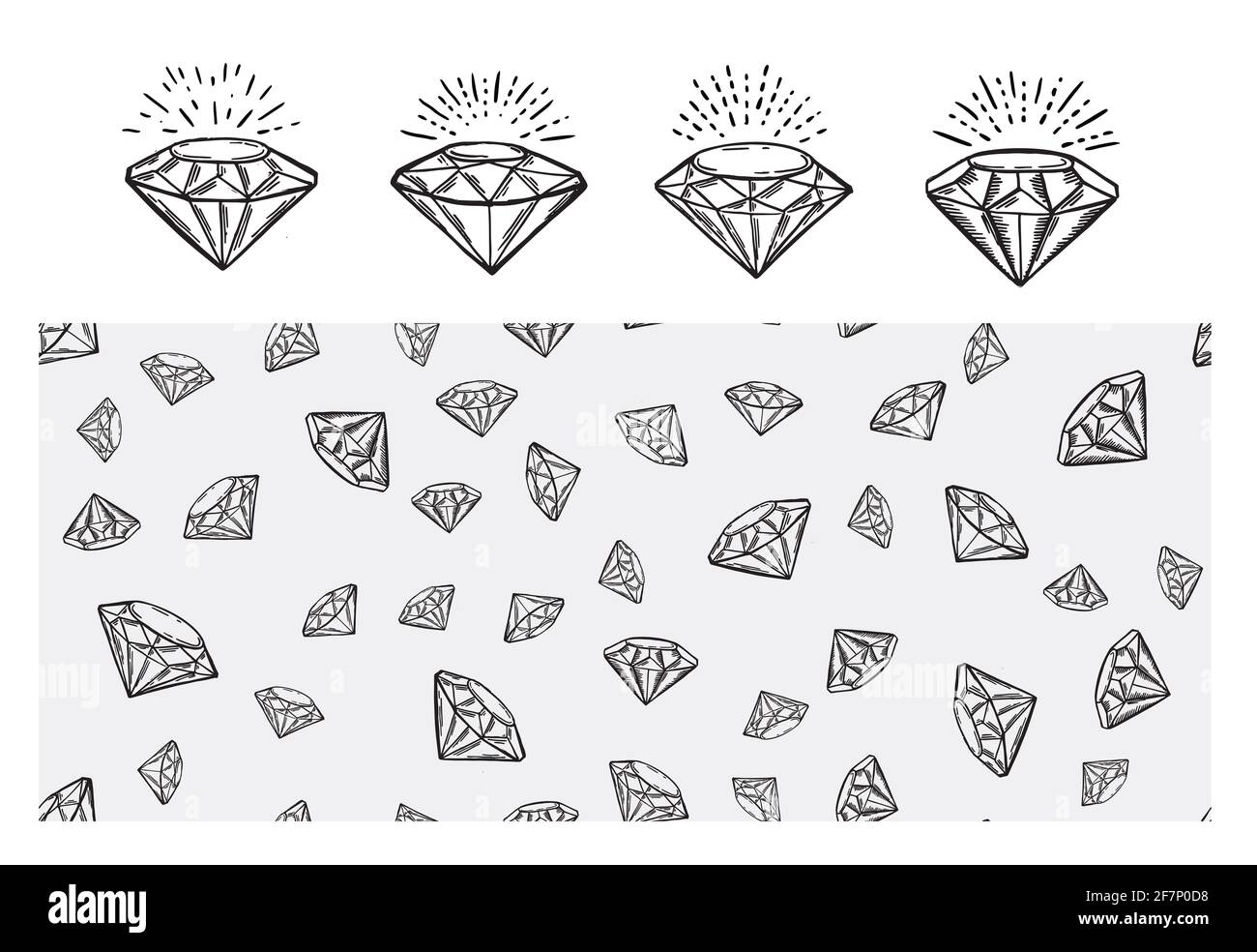 Hand drawn magic crystal Cut Out Stock Images & Pictures - Alamy
