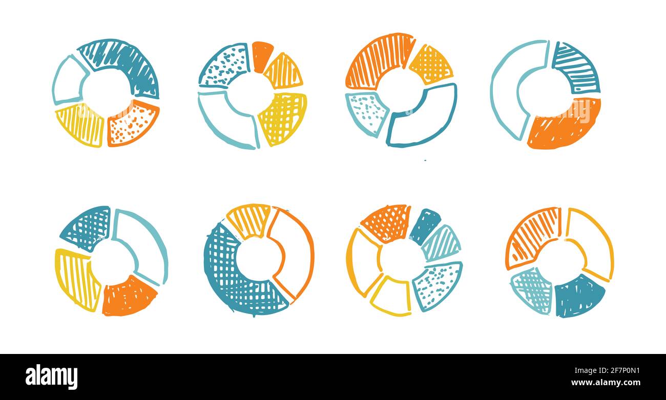 Graphs and Charts icons, Set hand drawn . Vector Stock Photo - Alamy