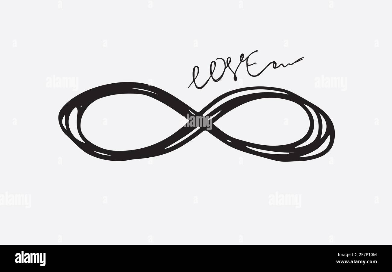 Infinity sign hand drawn illustration Stock Photo - Alamy