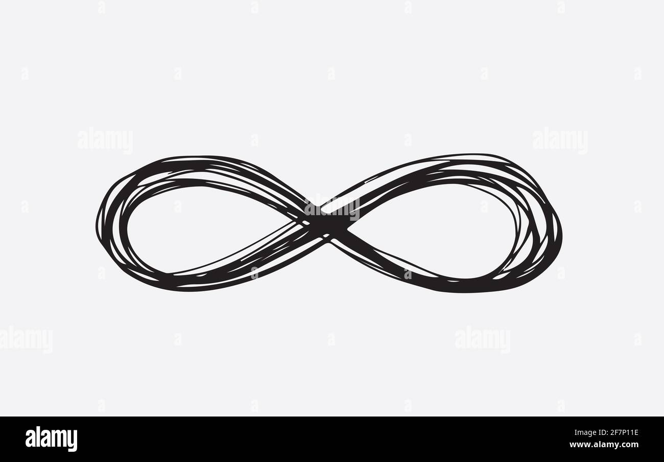 Infinity sign hand drawn illustration Stock Photo - Alamy