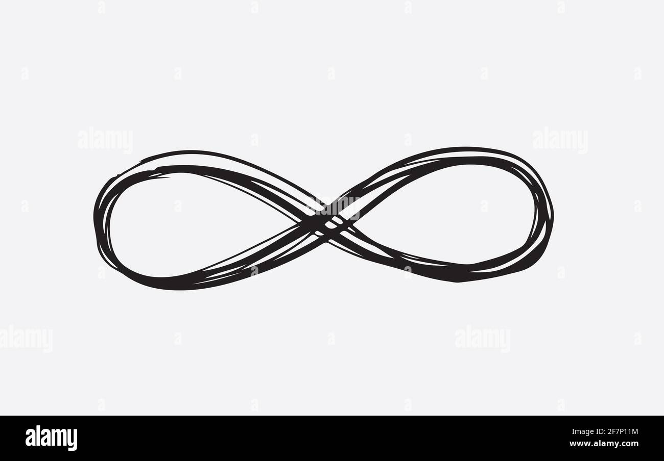Infinity sign hand drawn illustration Stock Photo - Alamy