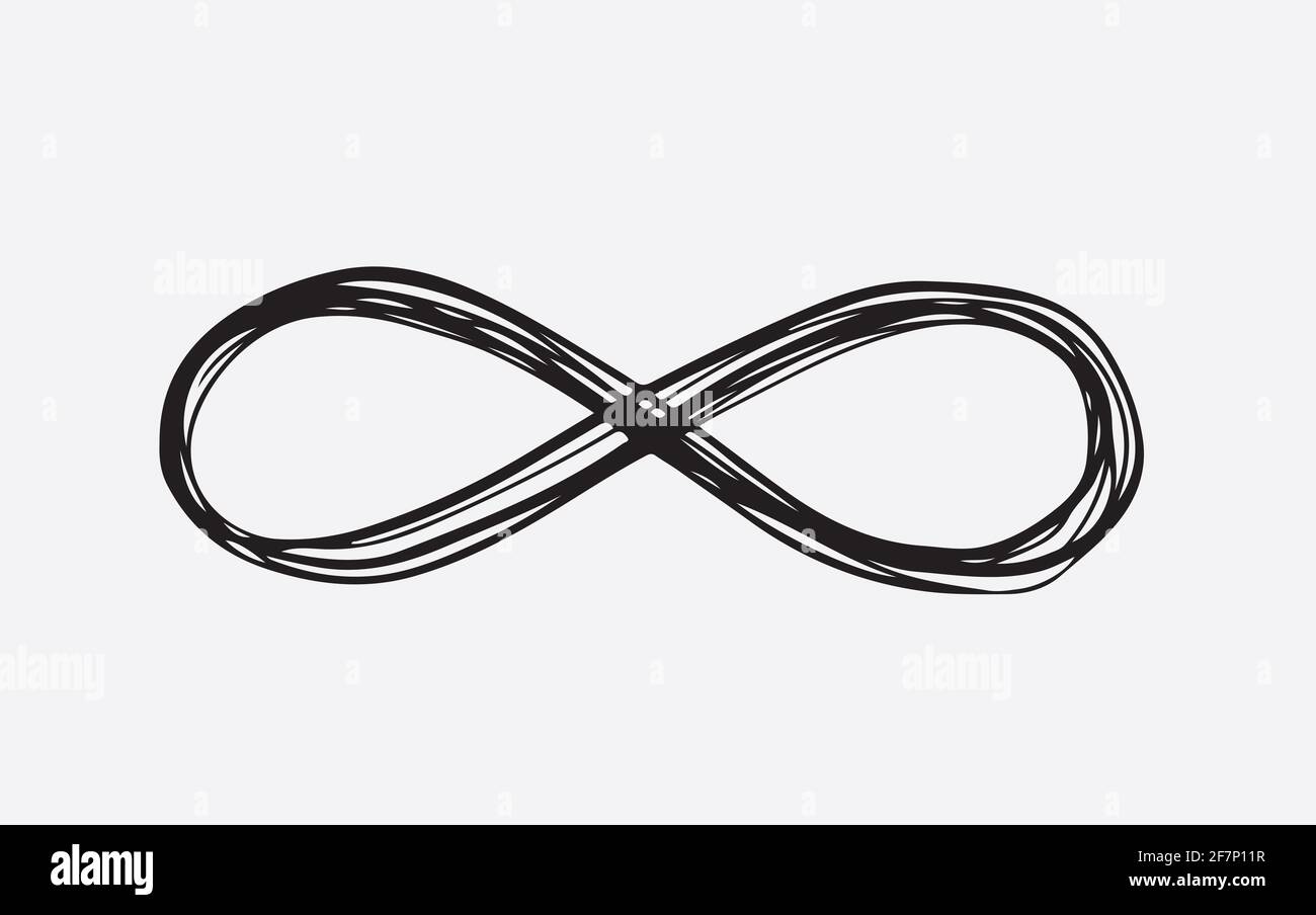 Infinity sign hand drawn illustration Stock Photo - Alamy