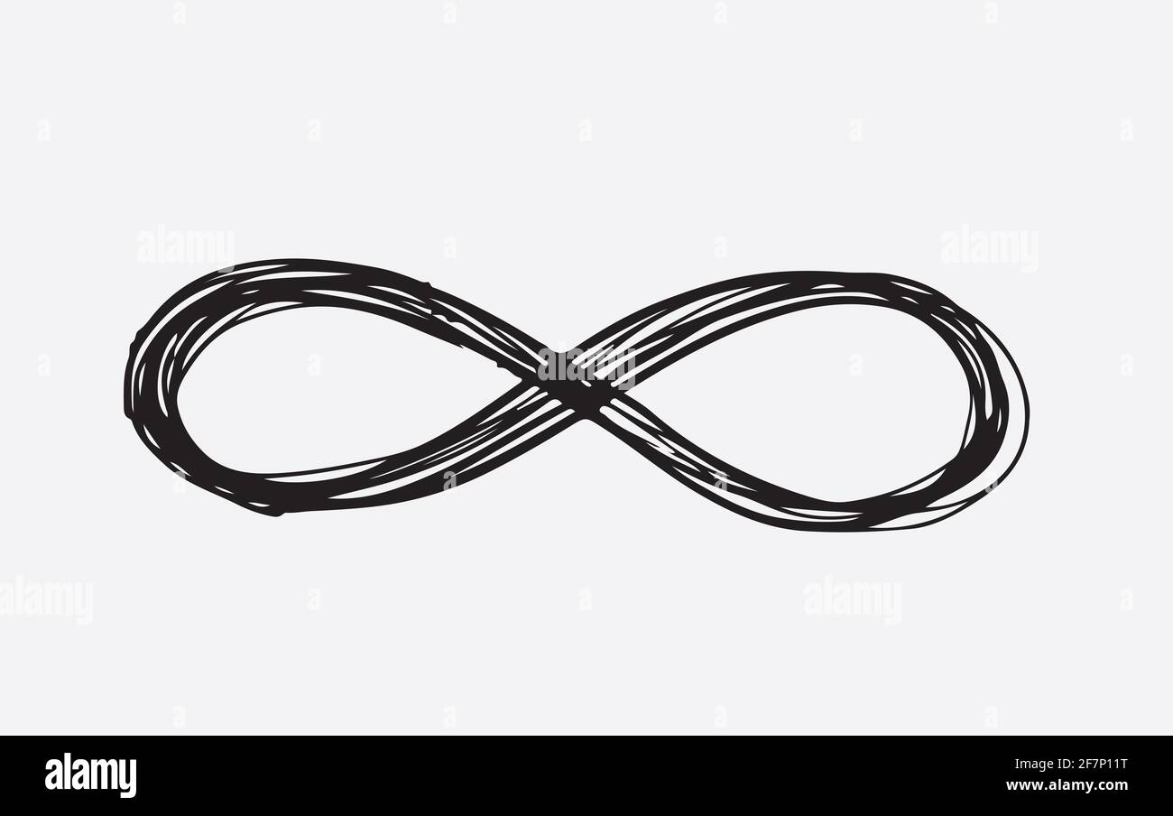 Infinity sign hand drawn illustration Stock Photo - Alamy