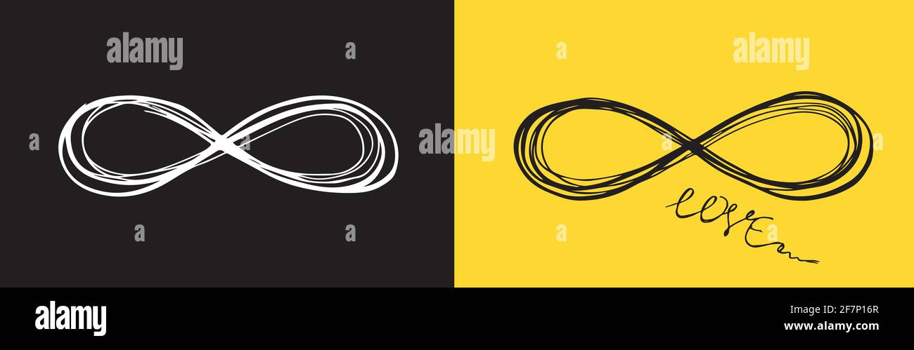 Infinity sign hand drawn illustration Stock Photo - Alamy