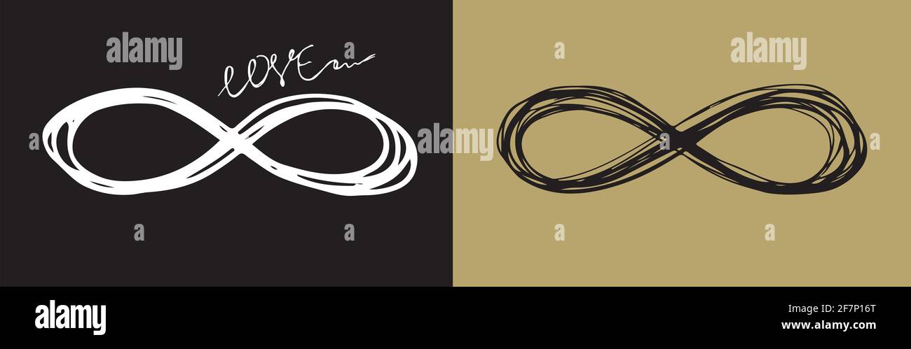 Infinity sign hand drawn illustration Stock Photo - Alamy