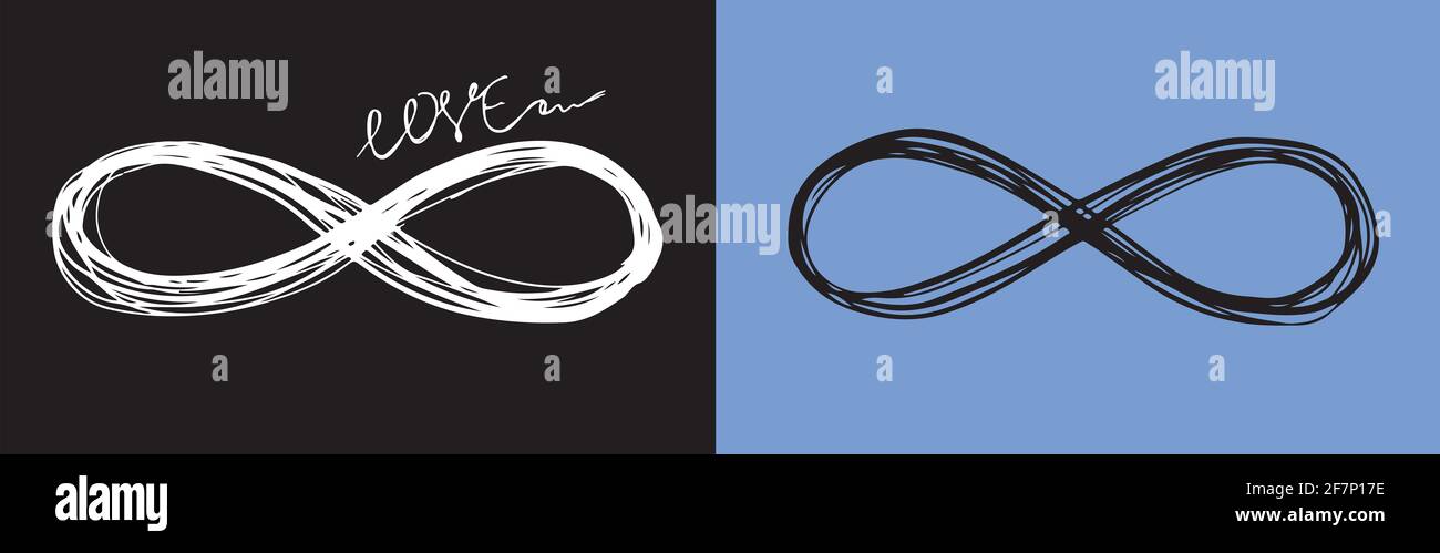Infinity sign hand drawn illustration Stock Photo - Alamy