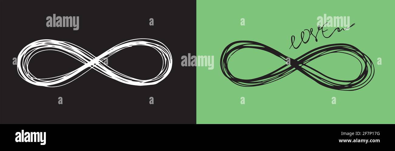 Infinity sign hand drawn illustration Stock Photo - Alamy