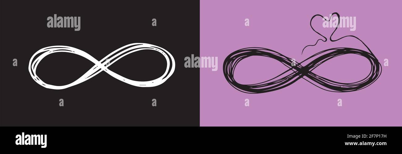 Infinity sign hand drawn illustration Stock Photo - Alamy