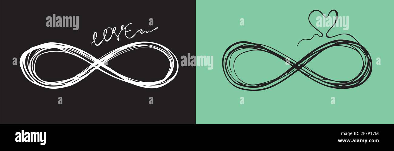 Infinity sign hand drawn illustration Stock Photo - Alamy