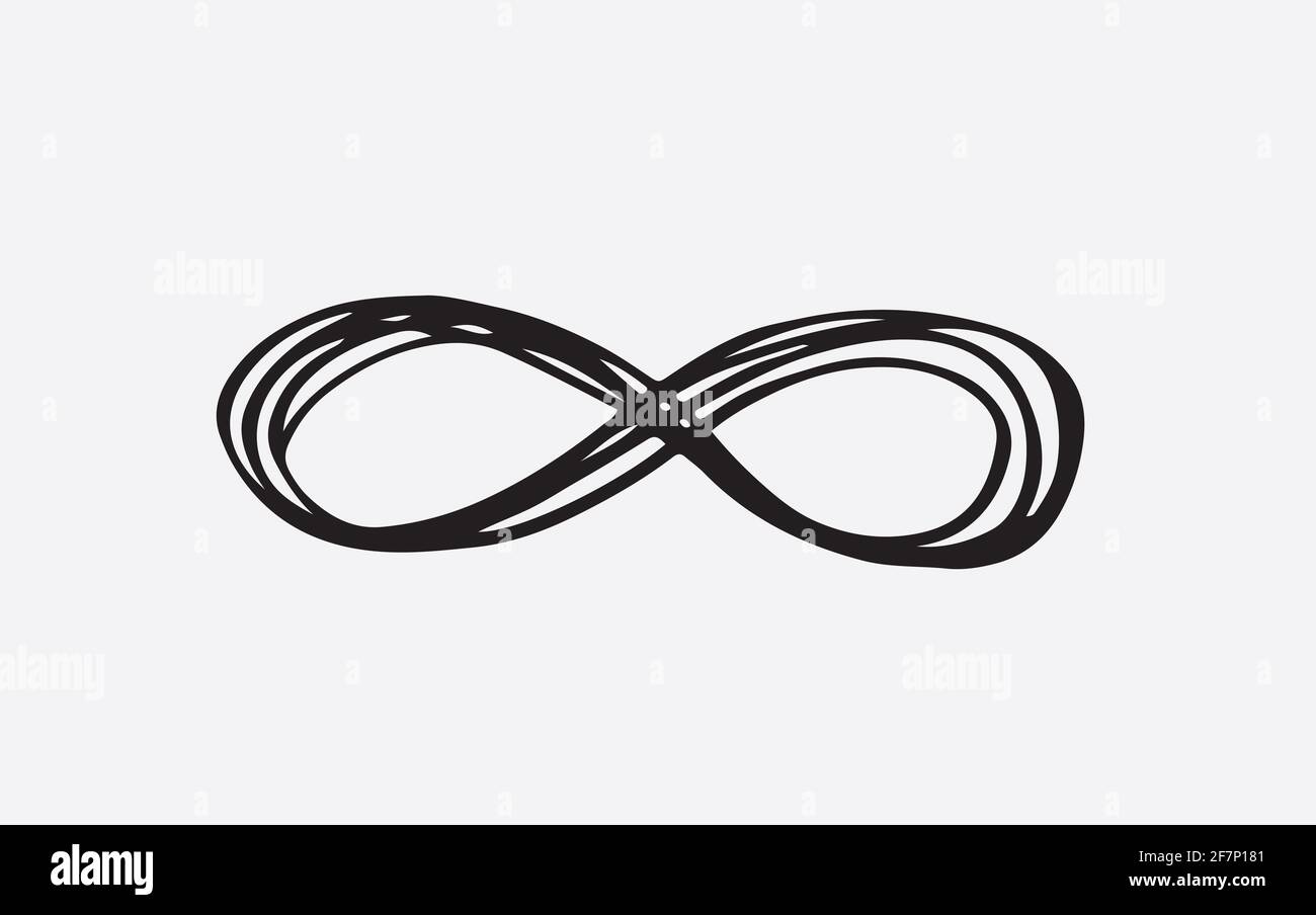 Infinity sign hand drawn illustration Stock Photo - Alamy