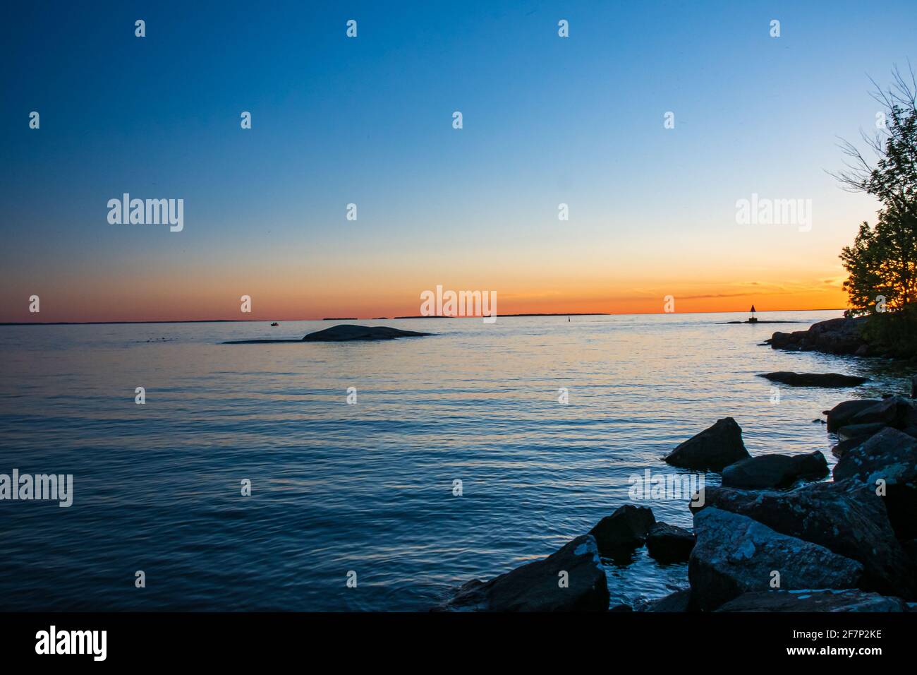 Sunset picture at Lake Superior Ontario Canada Stock Photo - Alamy