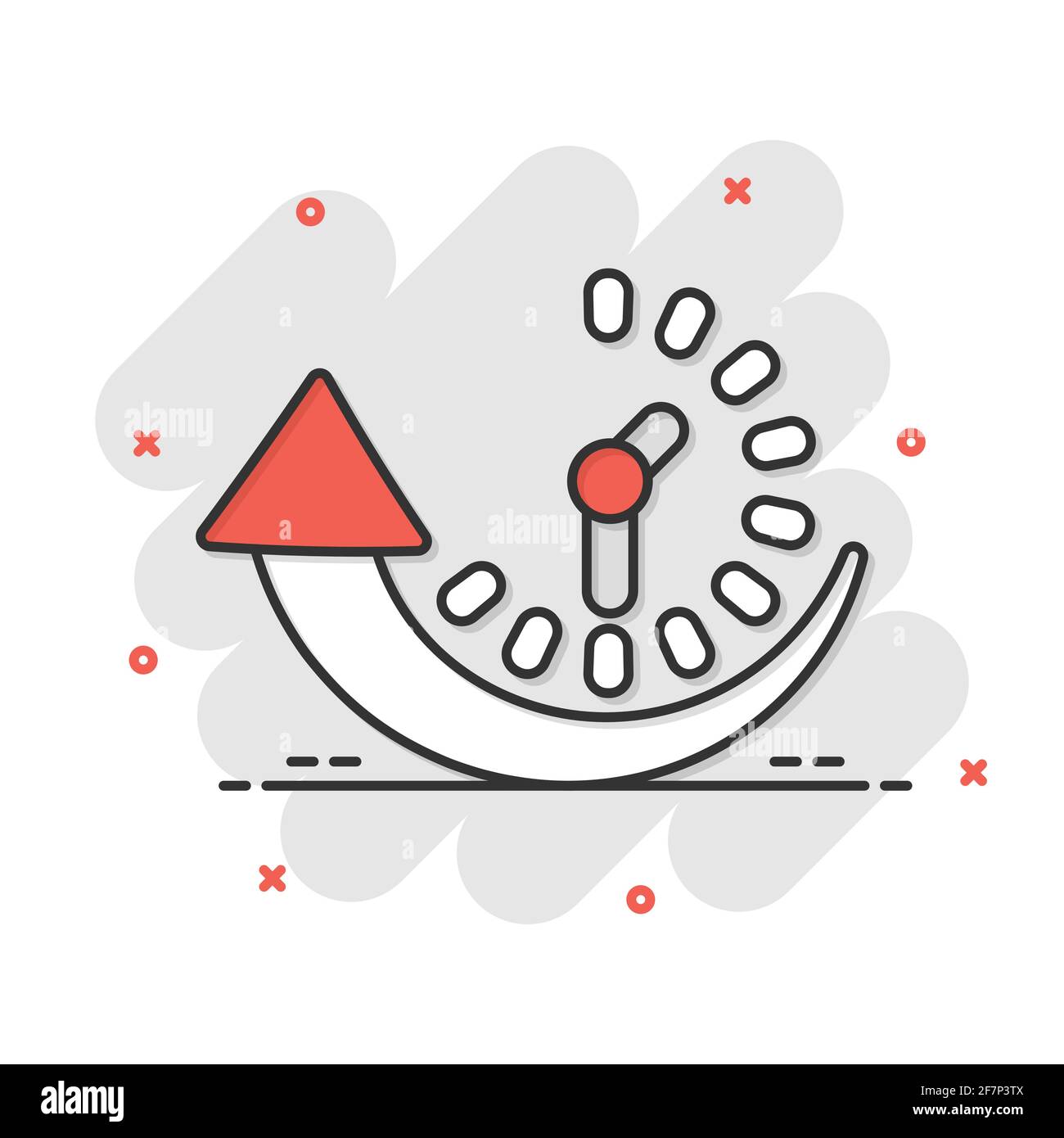 Downtime icon in comic style. Uptime vector cartoon illustration on ...