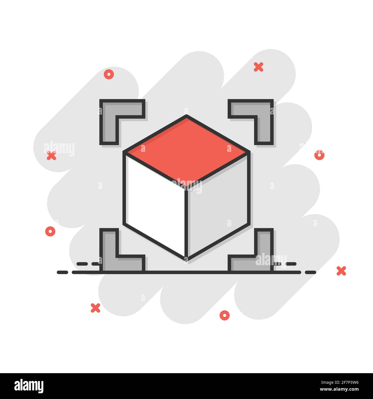 Augmented reality icon in comic style. Vr device vector cartoon ...